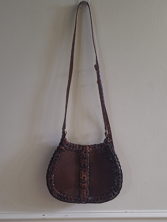 Express | Bags | Vintage Y2k Express Brown Leather Braided Shoulder Bag ...